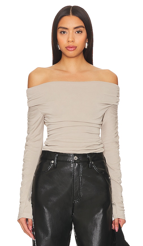 STEVE MADDEN Steve Madden Jolie Off-the-Shoulder Ruched Bodysuit